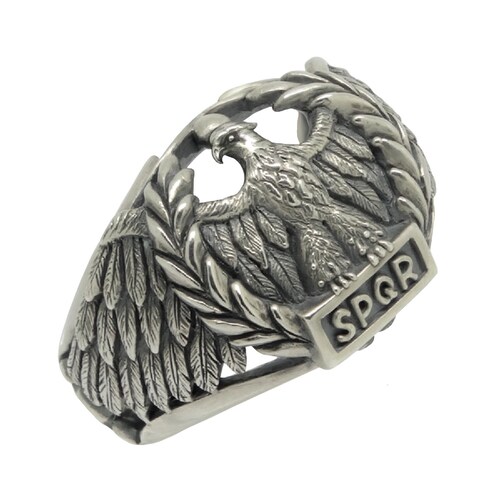 German Eagle Sterling Silver 925 Cross Men Ring - Etsy