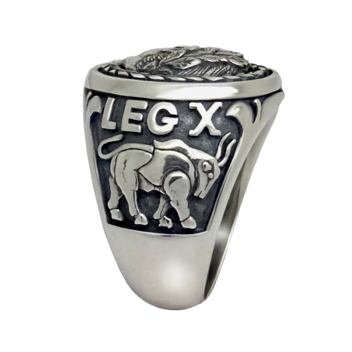 Roman Emperor Sterling Silver Men's Ring Gaius Julius - Etsy