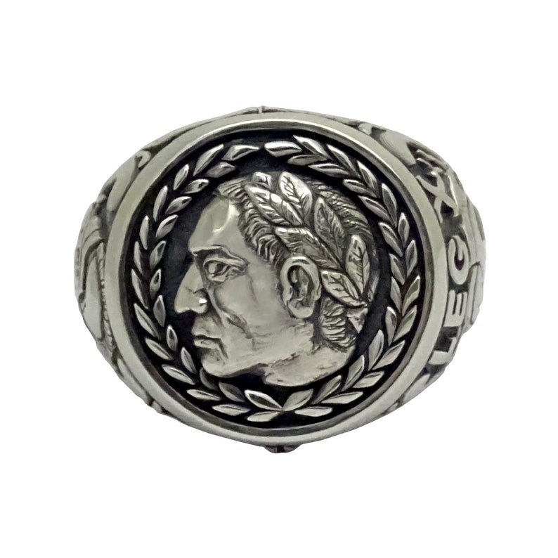Roman Emperor Sterling Silver Men's Ring Gaius Julius - Etsy