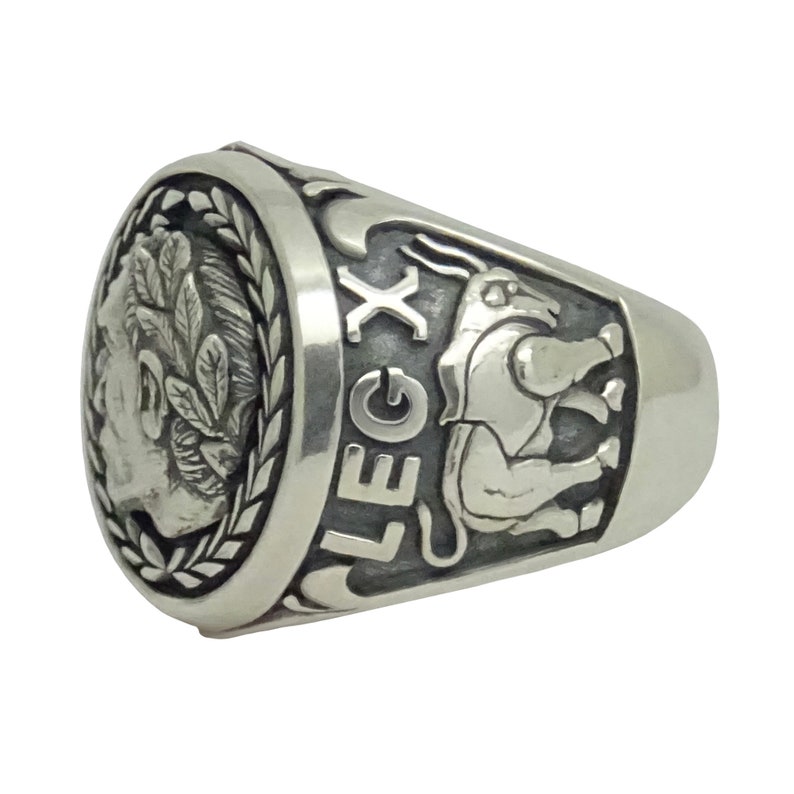 Roman Emperor Sterling Silver Men's Ring Gaius Julius - Etsy