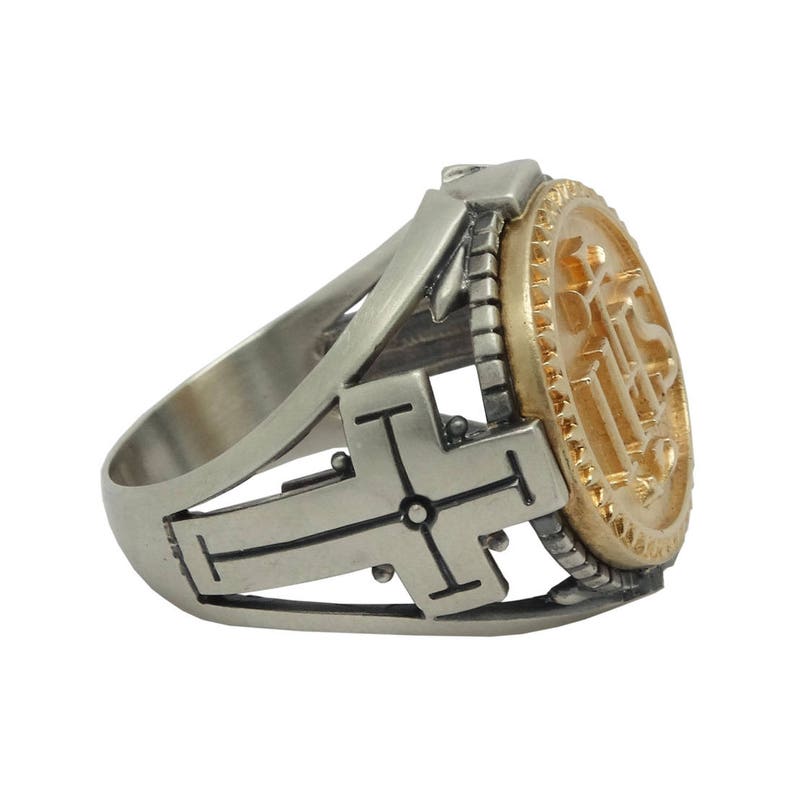 Jesuit Sterling Silver 925 and 10K Gold IHS the Holy Name of - Etsy