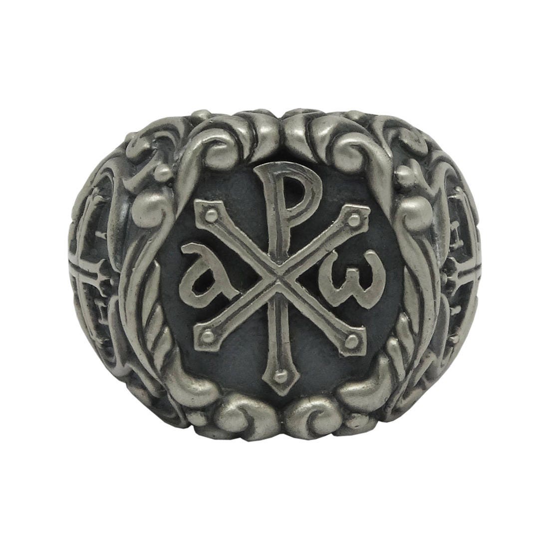 Knights Templar Chi Rho Alpha Omega Sterling Silver 925 Mens - Etsy ...