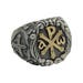 Knights Templar 10K Gold Silver Alpha Omega Men’s Ring Cross Chi Rho - Etsy