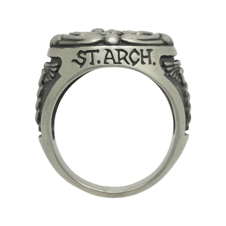 Saint Raphael Archangel Silver Men Ring Handcrafted Medical - Etsy