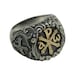 Knights Templar 10K Gold Silver Alpha Omega Men’s Ring Cross Chi Rho - Etsy