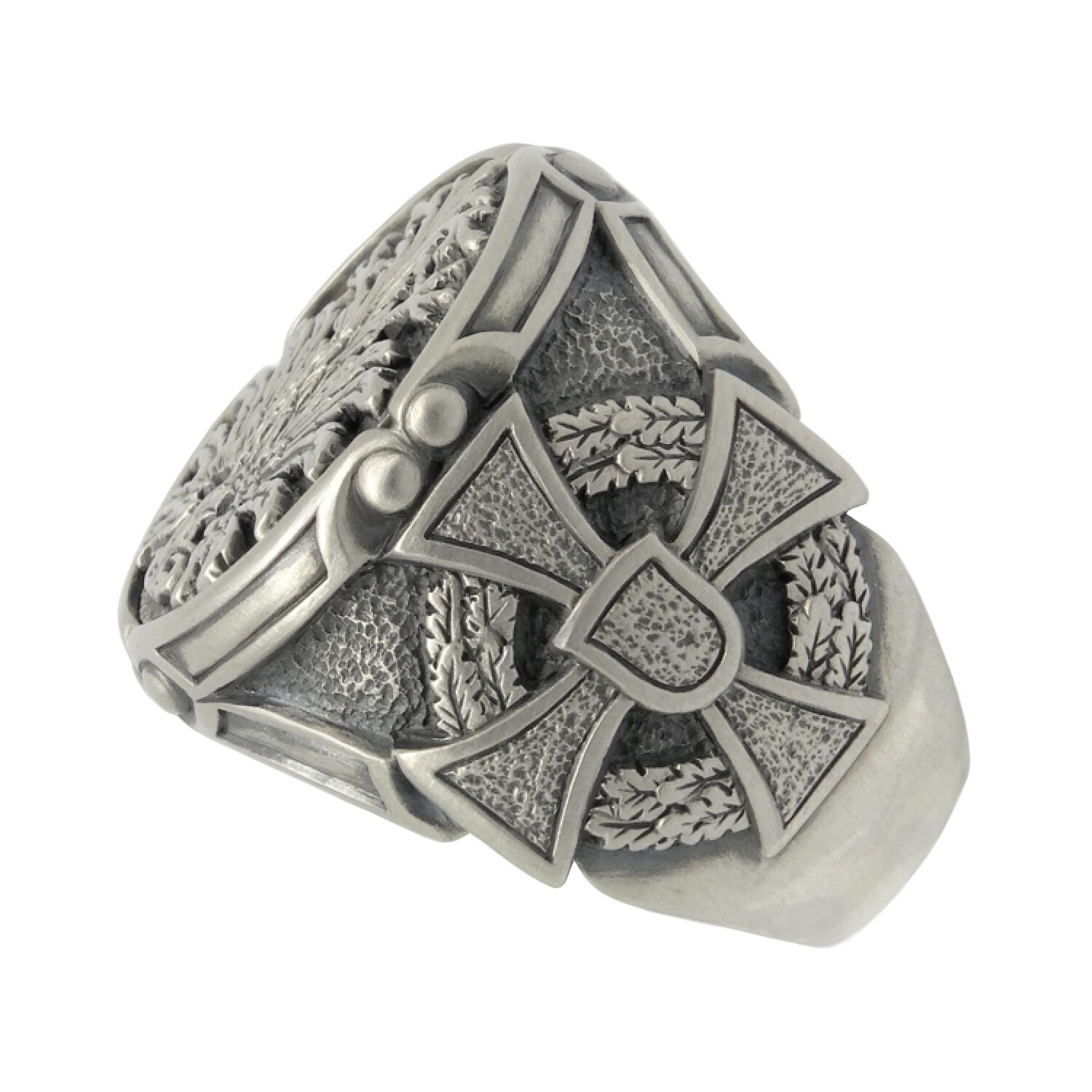 German Eagle Sterling Silver 925 Cross Men Ring - Etsy