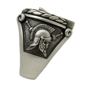 Roman Empire Eagle SPQR Sterling Silver 925 Men's Ring Skull Rome ...