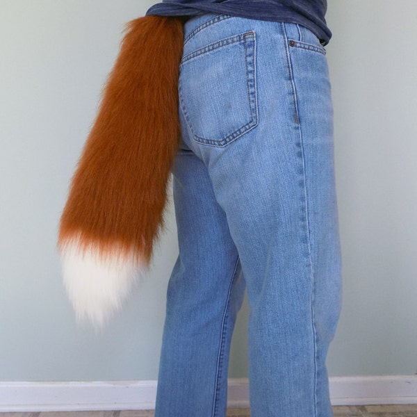White Fox Tail - Etsy