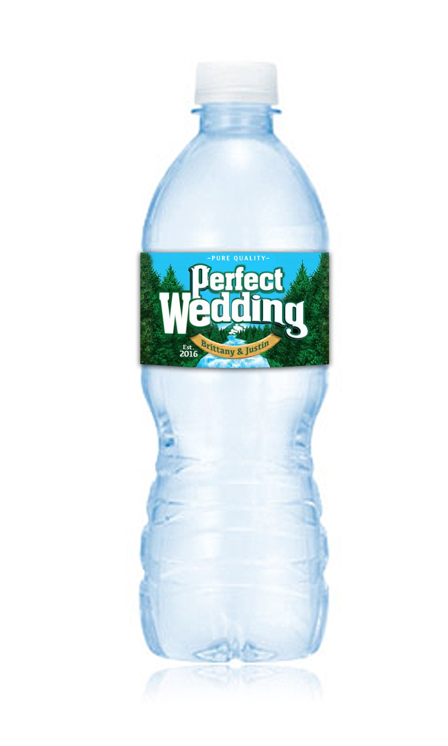 PERFECT WEDDING - (poland Spring) Water Bottle Labels - Set of 12 - Etsy