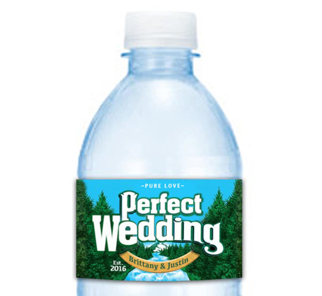 PERFECT WEDDING - (poland Spring) Water Bottle Labels - Set of 12 - Etsy