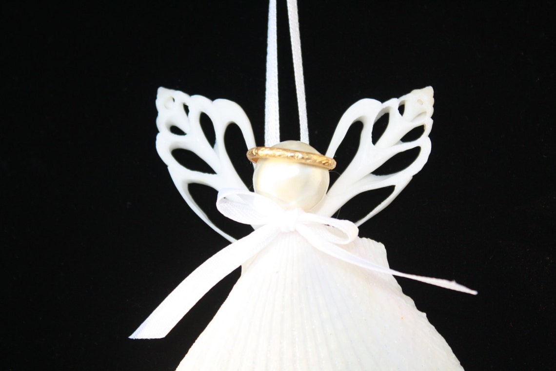 Handmade Seashell Angel. Lima Lima Shell Angel. Seashell Ornament. - Etsy
