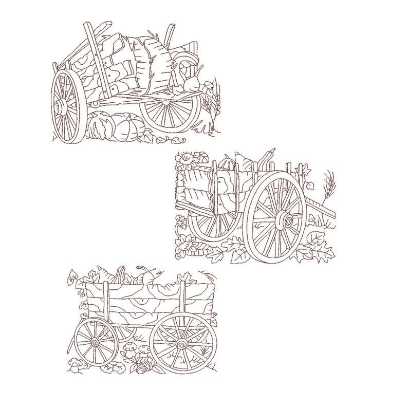 Autumn Wagons - Etsy