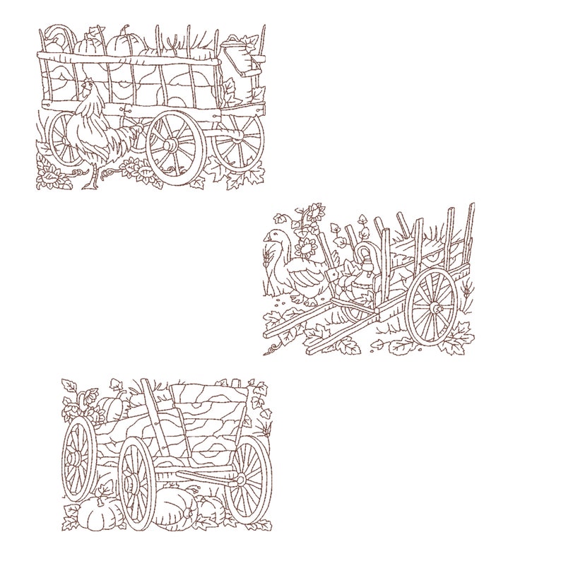 Autumn Wagons | Etsy