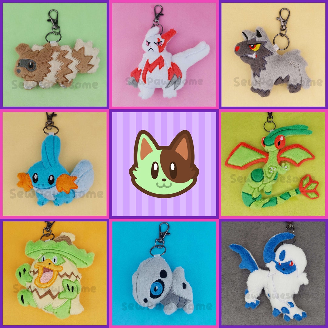 PRE-ORDER Plushiemon Keyrings Handmade - Etsy