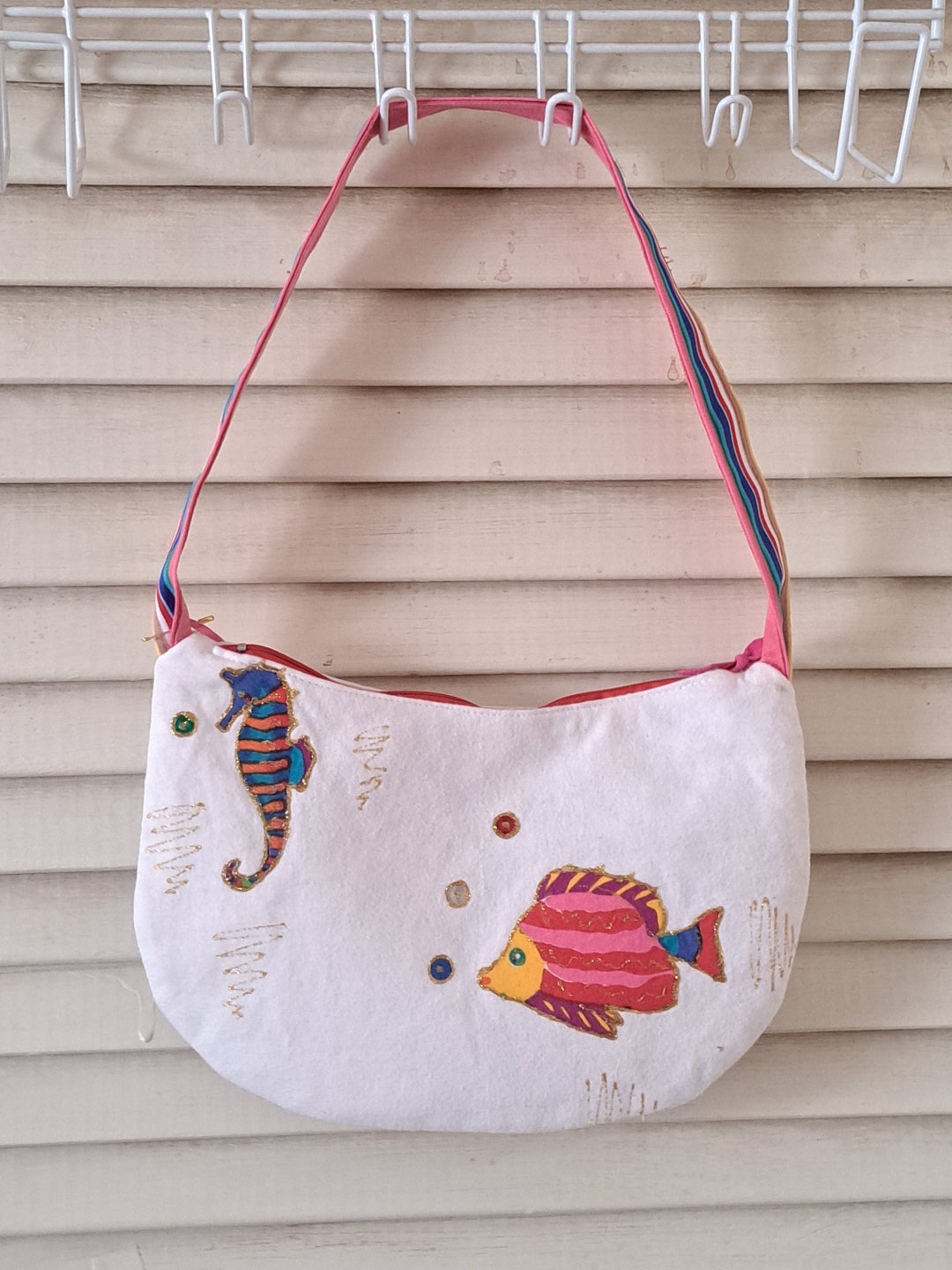 Five Little Fishies and One Seahorse Cute Little Cotton Blend Fabric ...