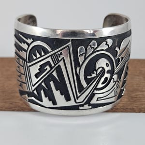 Museum Quality - Tommy Singer Sterling Silver Navajo Cuff Bracelet ...