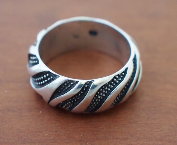 Vintage Sterling Silver Handmade Artisan Modernist Ring | Etsy