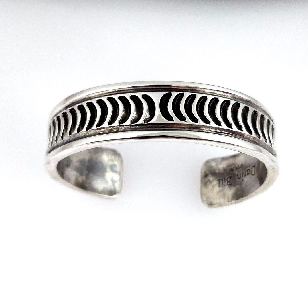 Classic Heavy Darin Bill Solid Sterling Silver Navajo Cuff Bracelet -93.2 Grams - Etsy