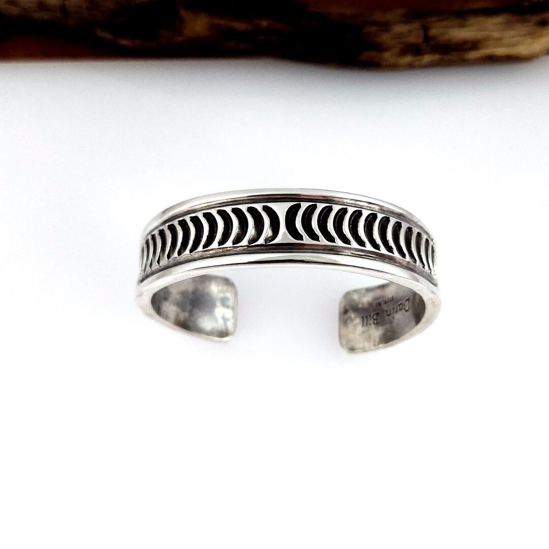 Classic Heavy Darin Bill Solid Sterling Silver Navajo Cuff Bracelet -93.2 Grams - Etsy