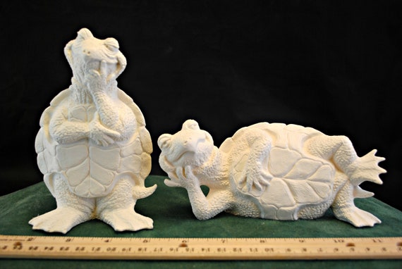 Ceramic bisque Turtles with an attitude ceramic turtles | Etsy