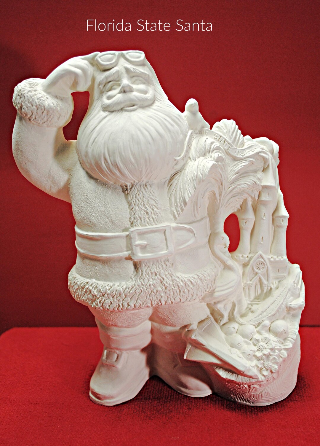 Florida State Santa in Ceramic Bisque, Unpainted Ceramics - Etsy