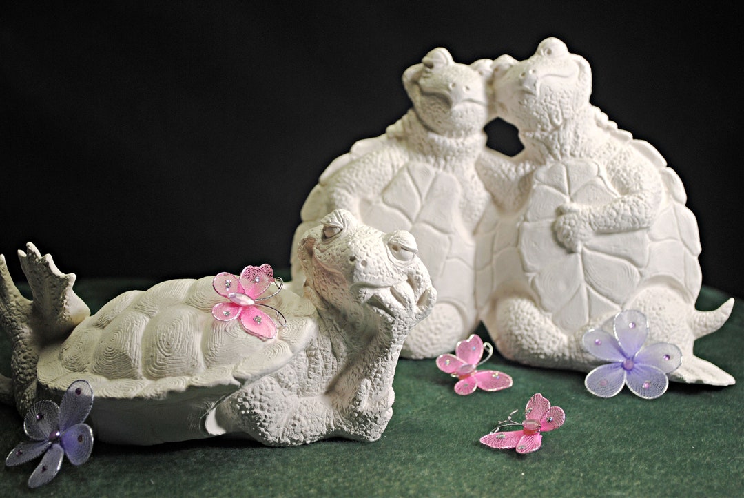 Garden Turtles With an Attitude in Ceramic Bisque, Unpainted Ceramics ...