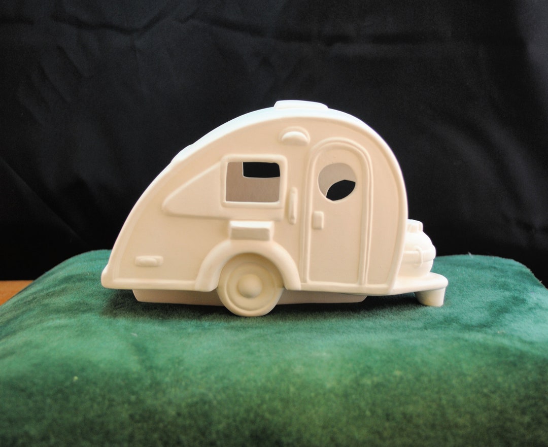 Ceramic Bisque Trailer #4, Camping Trailer, Vintage Style Trailer ...