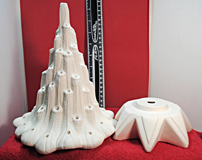 Medium Lava Tree With Base in Ceramic Bisque, Unpainted Ceramics - Etsy