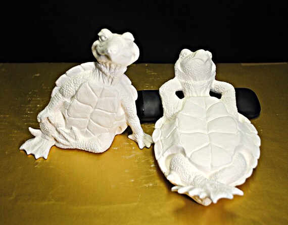 Turtles in Ceramic Bisque Pair of Turtles Unpainted Ceramic - Etsy