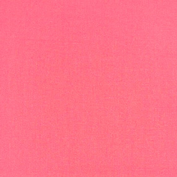 Tissu coton uni couleur rose corail | Etsy