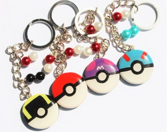 Pokeball Resin Keychain - Etsy