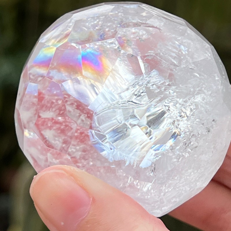 Faceted Crystal Ball - Etsy