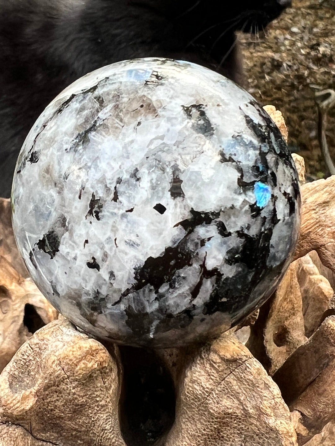 Rainbow Moonstone Large Crystal Ball / Intuition / Empathy / Calming ...