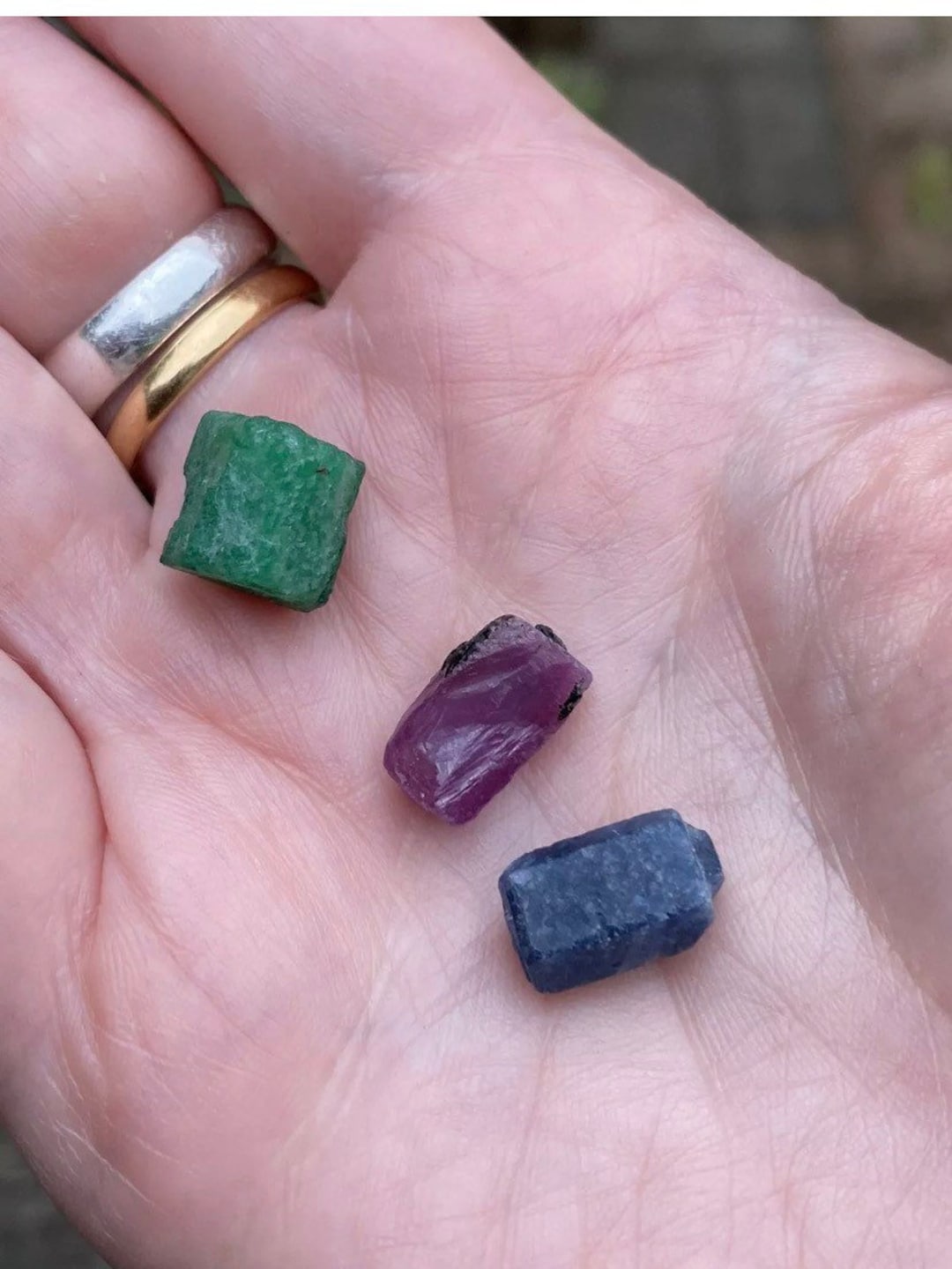 Ruby, Sapphire and Emerald Mix, Rough Crystal High Grade - Etsy