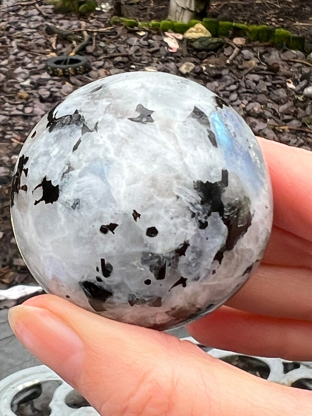 Rainbow Moonstone Large Crystal Ball / Intuition / Empathy / Calming ...