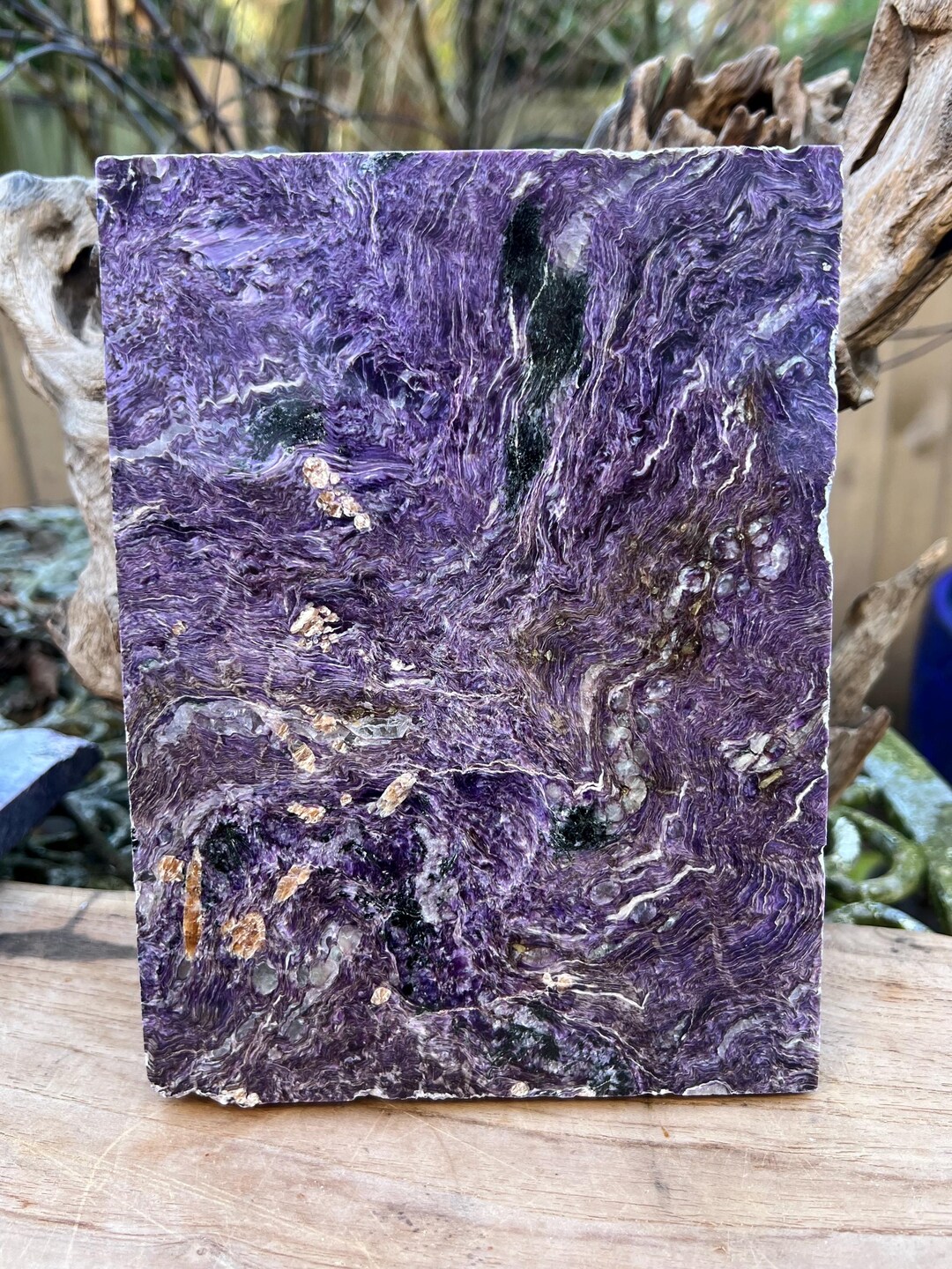 Charoite Crystal Slice Slab AAA+ : Unconditional Love / Transformation ...