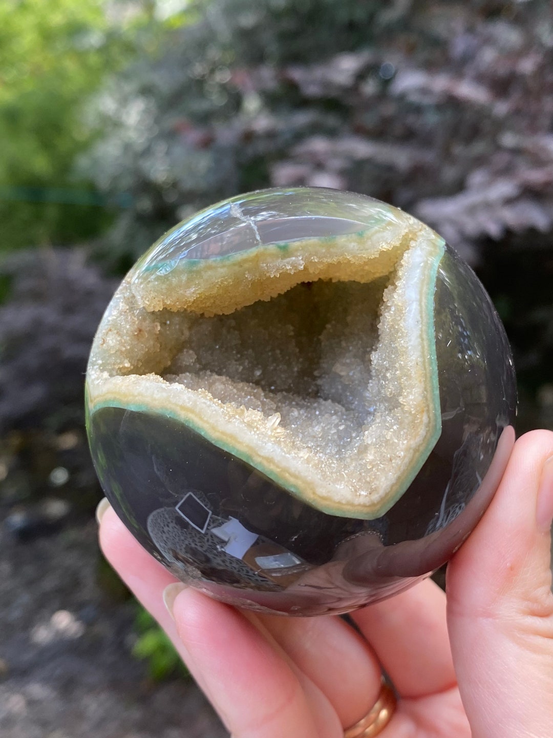Druzy Agate Geode Ball AAA Confidence : Strengthening Acceptance 374g 2 ...