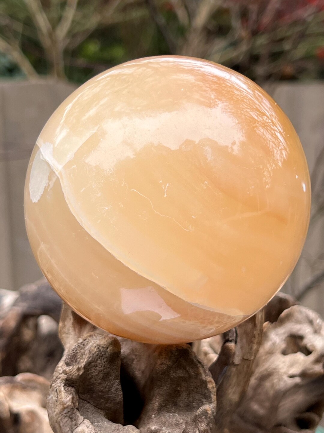 Honey Calcite Crystal Ball AAA+ 1171g 96mm 1 - Etsy