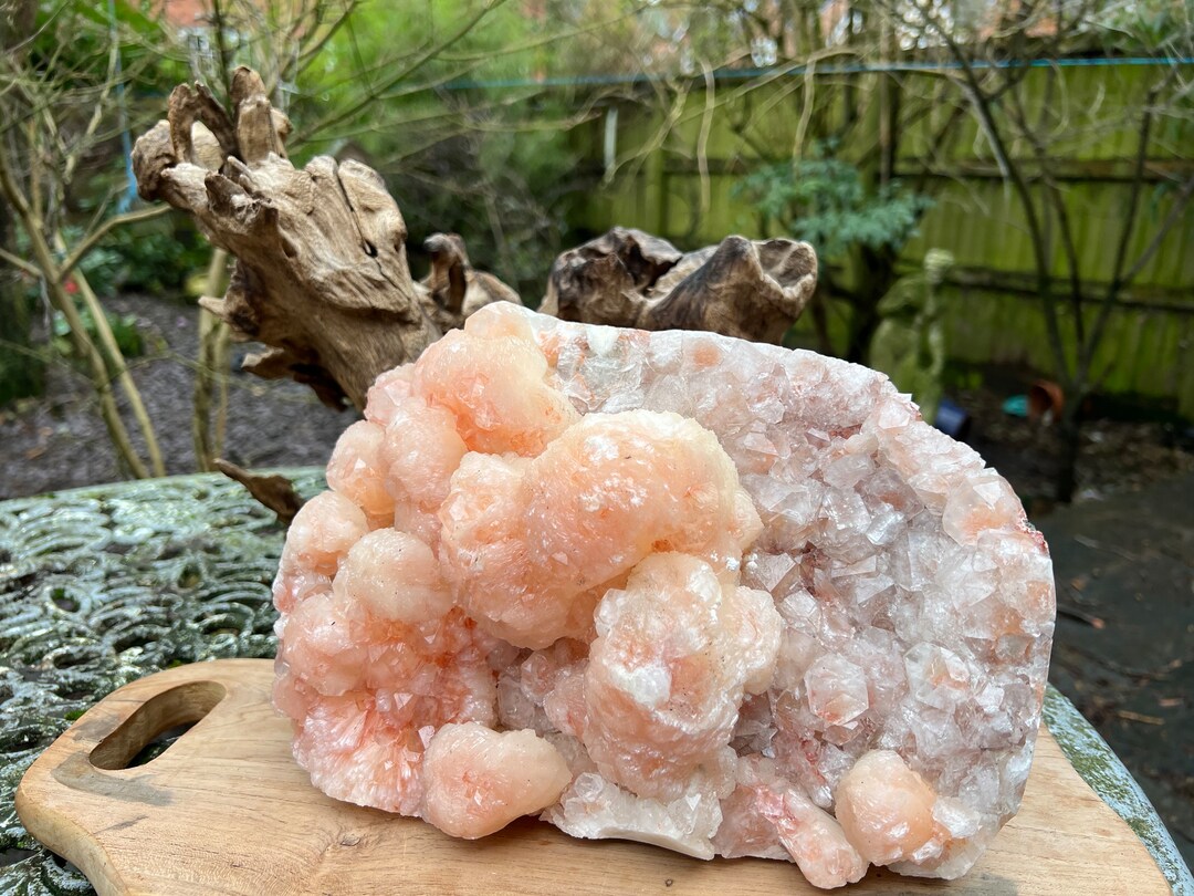 Pink Stillbite / Stilbite Cluster Freestanding AAA 21 With White ...
