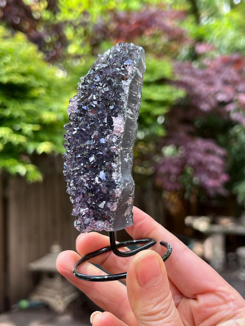 Amethyst Cluster Brazilian AAA+ Deep Purple on a Stand 3 148g - Etsy UK