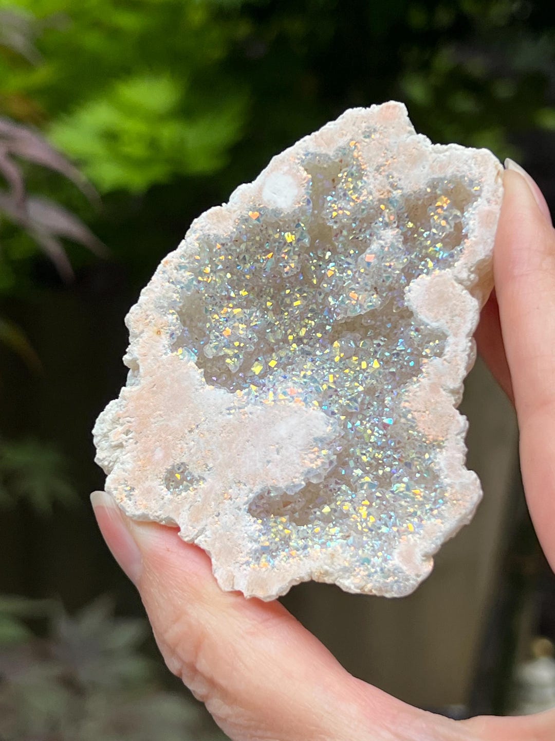 Angel Aura Geode / Opal Aura / Snow Aura Cluster AAA+ 7 - Etsy