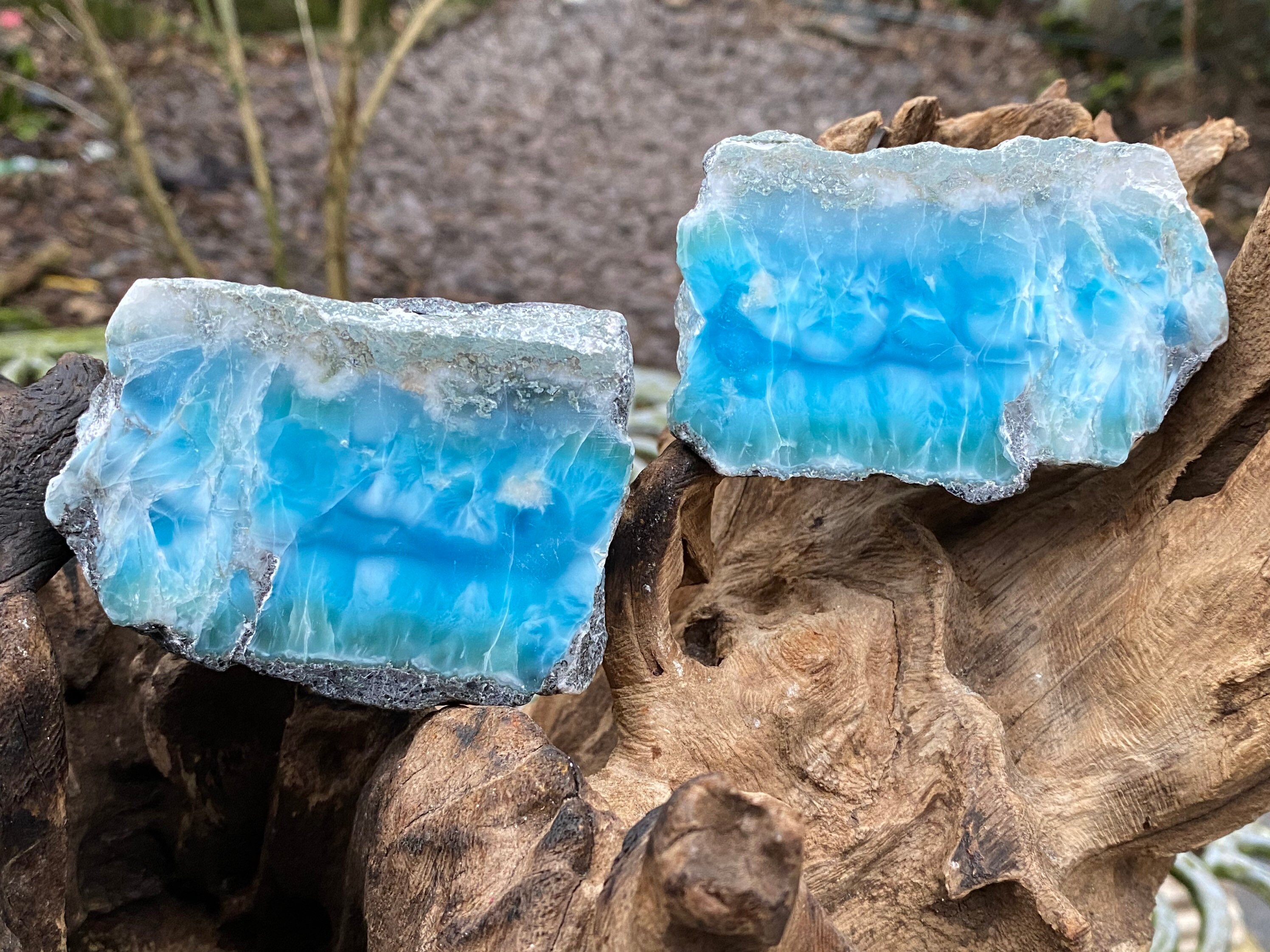 Large Larimar Double Matching Geode Dolphin Stone AAA+ : 3 - Etsy