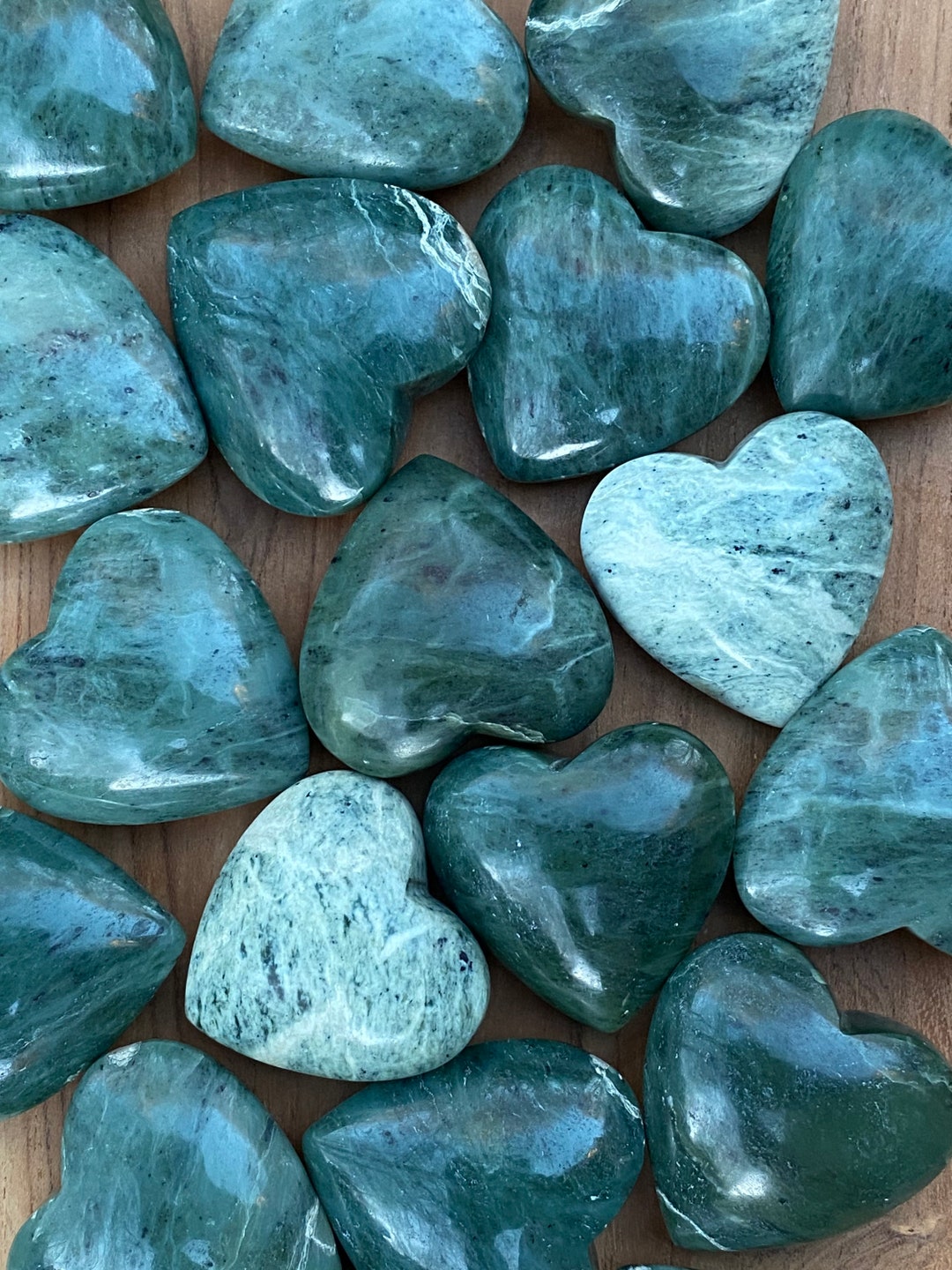 Jade Nephrite Crystal Heart 40mm - Etsy