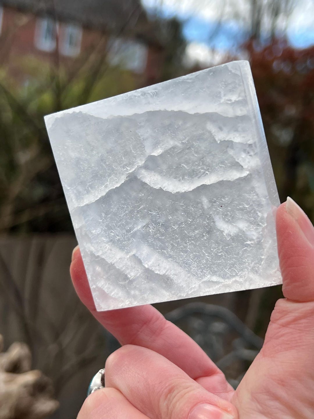 Square Selenite Charging Block / Slab / Plate AAA+ 6cm - Etsy