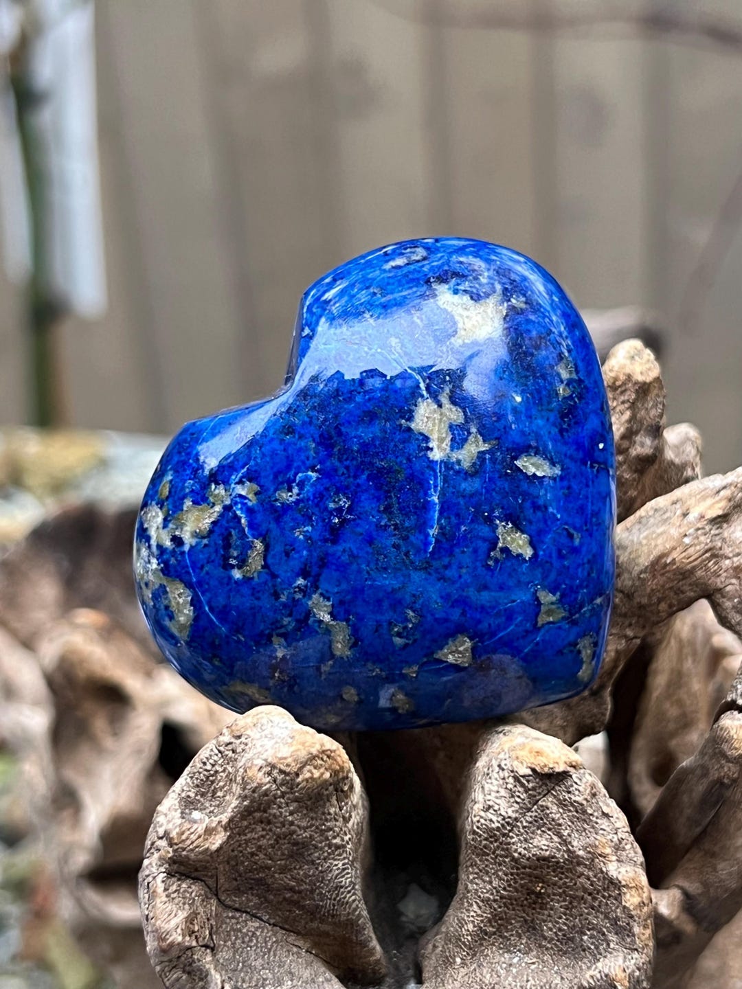 Lapis Lazuli Madani Crystal Heart AAA+ With Calcite and Pyrite 51 135g ...