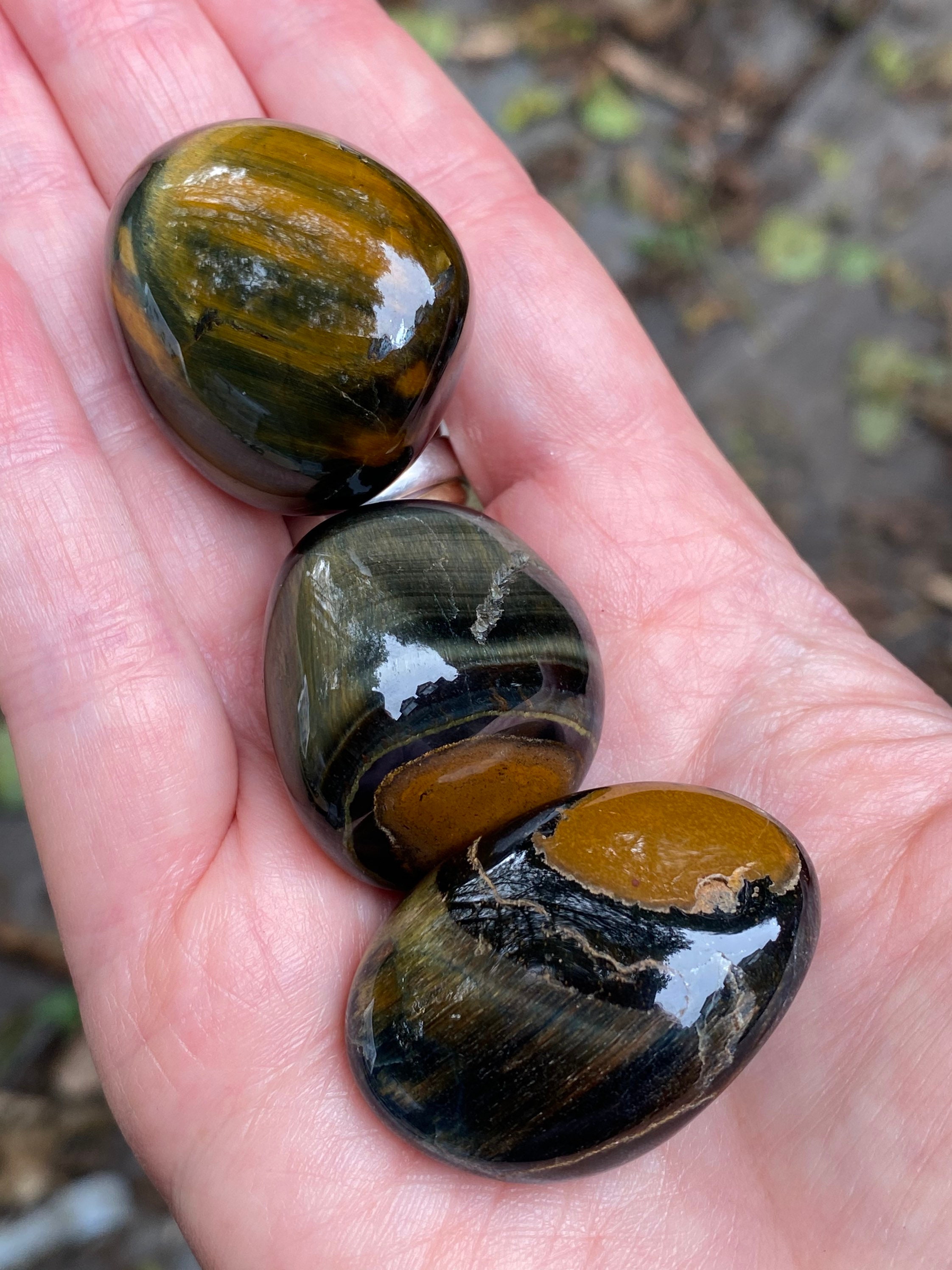 Blue Tiger Eye Tumblestone - Etsy