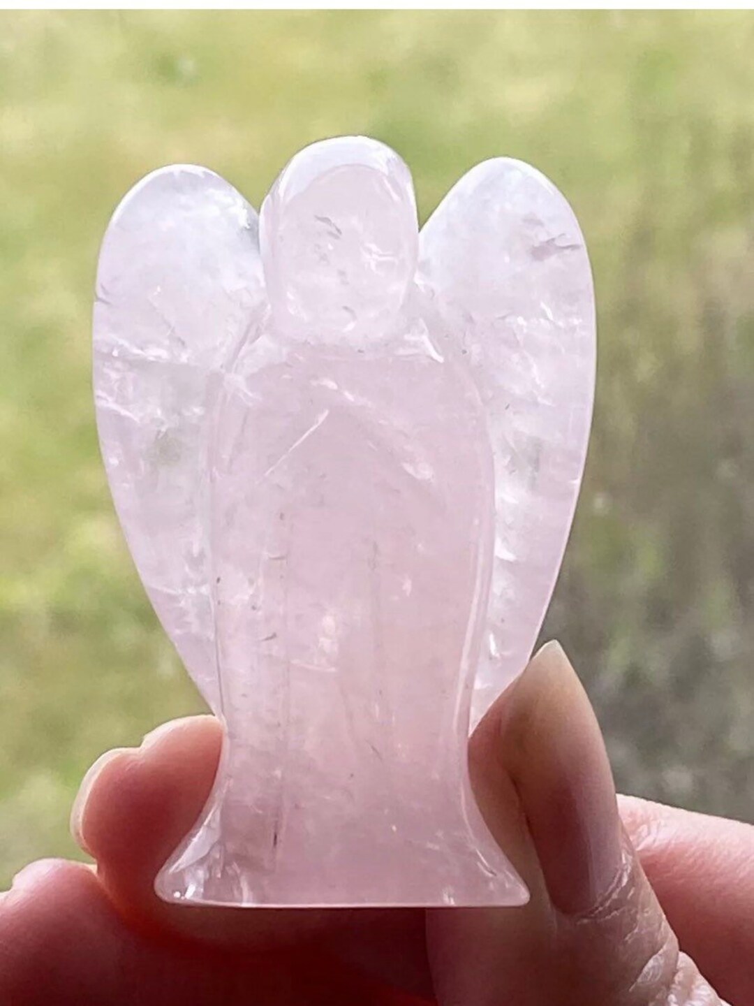 Rose Quartz Large Angel 50mm 27g Heart Chakra Love & Acceptance - Etsy