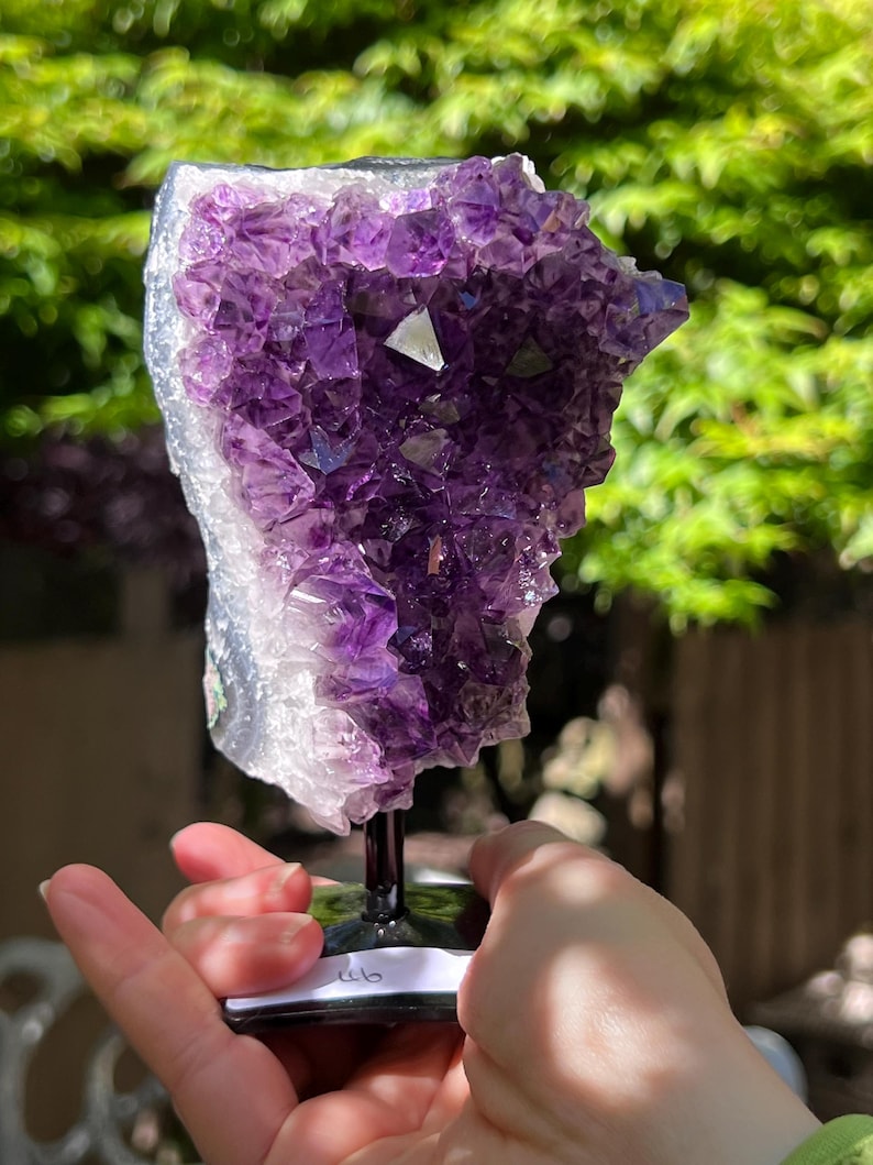 Amethyst Cluster Brazilian AAA+ Deep Purple on a Stand 46 567g - Etsy UK