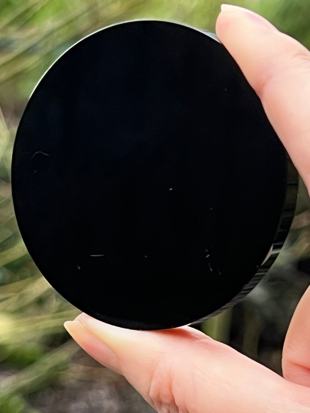 Black Obsidian Scrying Mirror: 60mm Healing Stone With Stand - Etsy