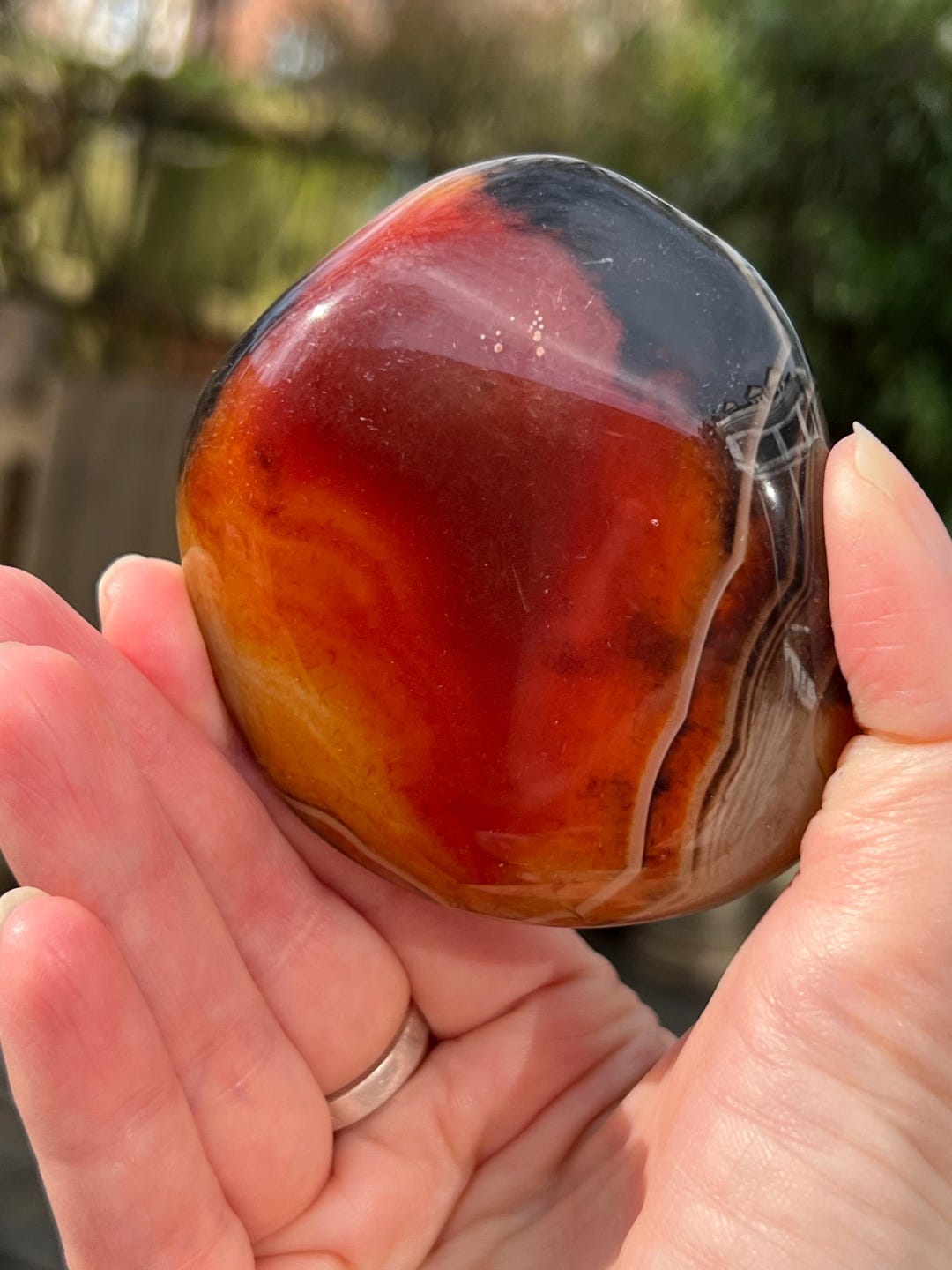 Silk Agate Sardonyx Large Crystal Stone Vigour / Happiness / Good ...